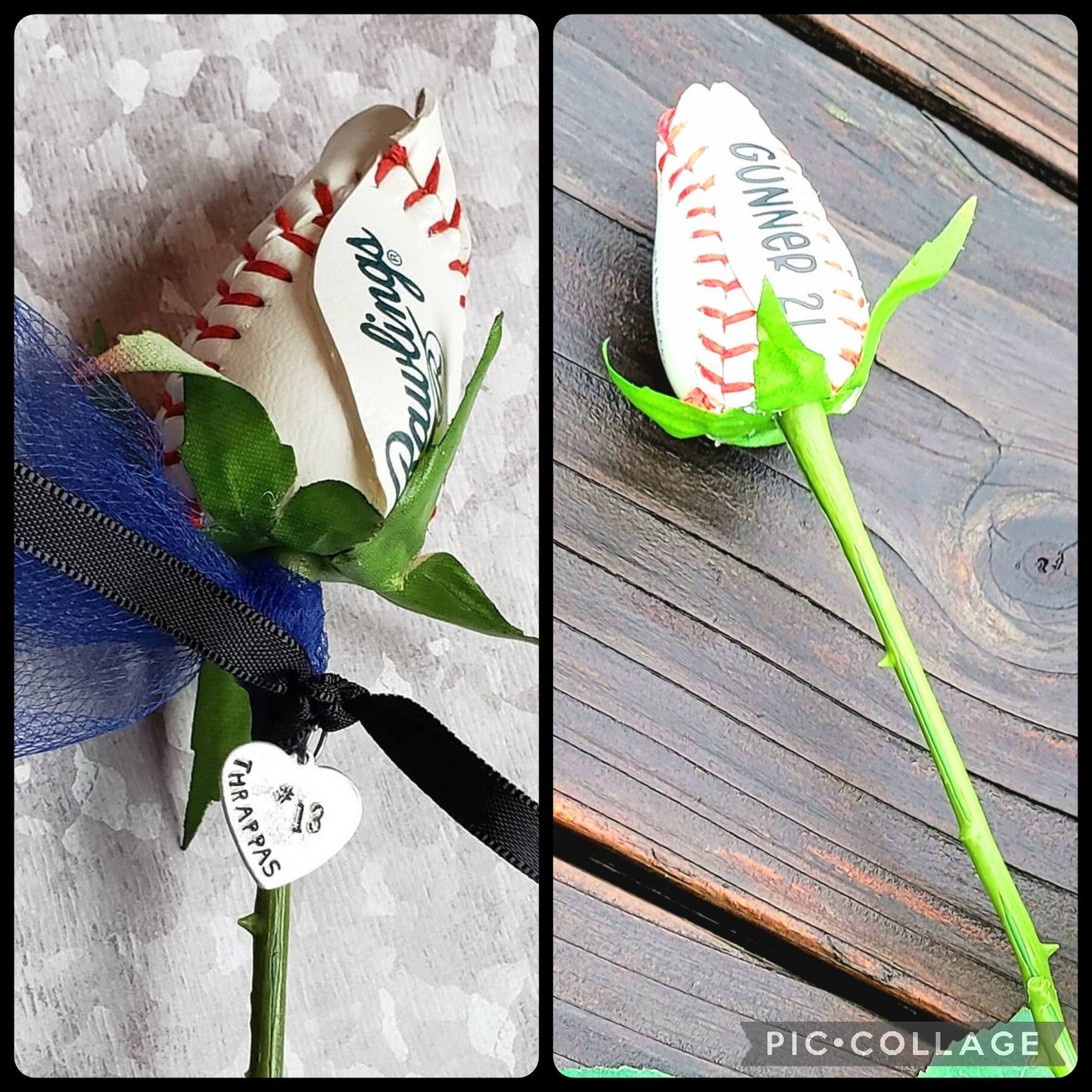Baseball Rose Real Baseball Rose Real Softball Rose Senior - Etsy