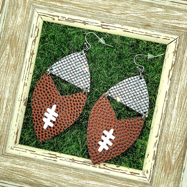 Football Earrings - Etsy