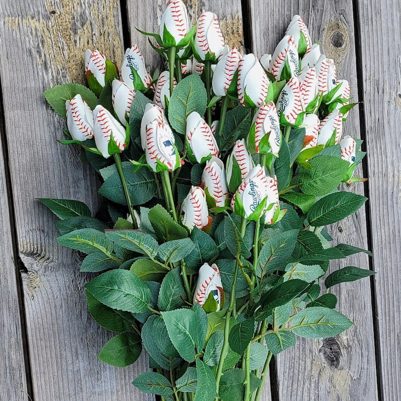 Baseball Rose - Etsy