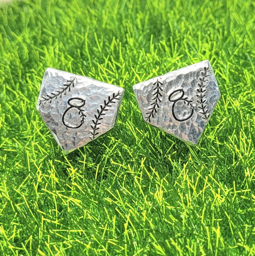 Baseball and Softball Stud Earrings, Personalized Baseball Number ...