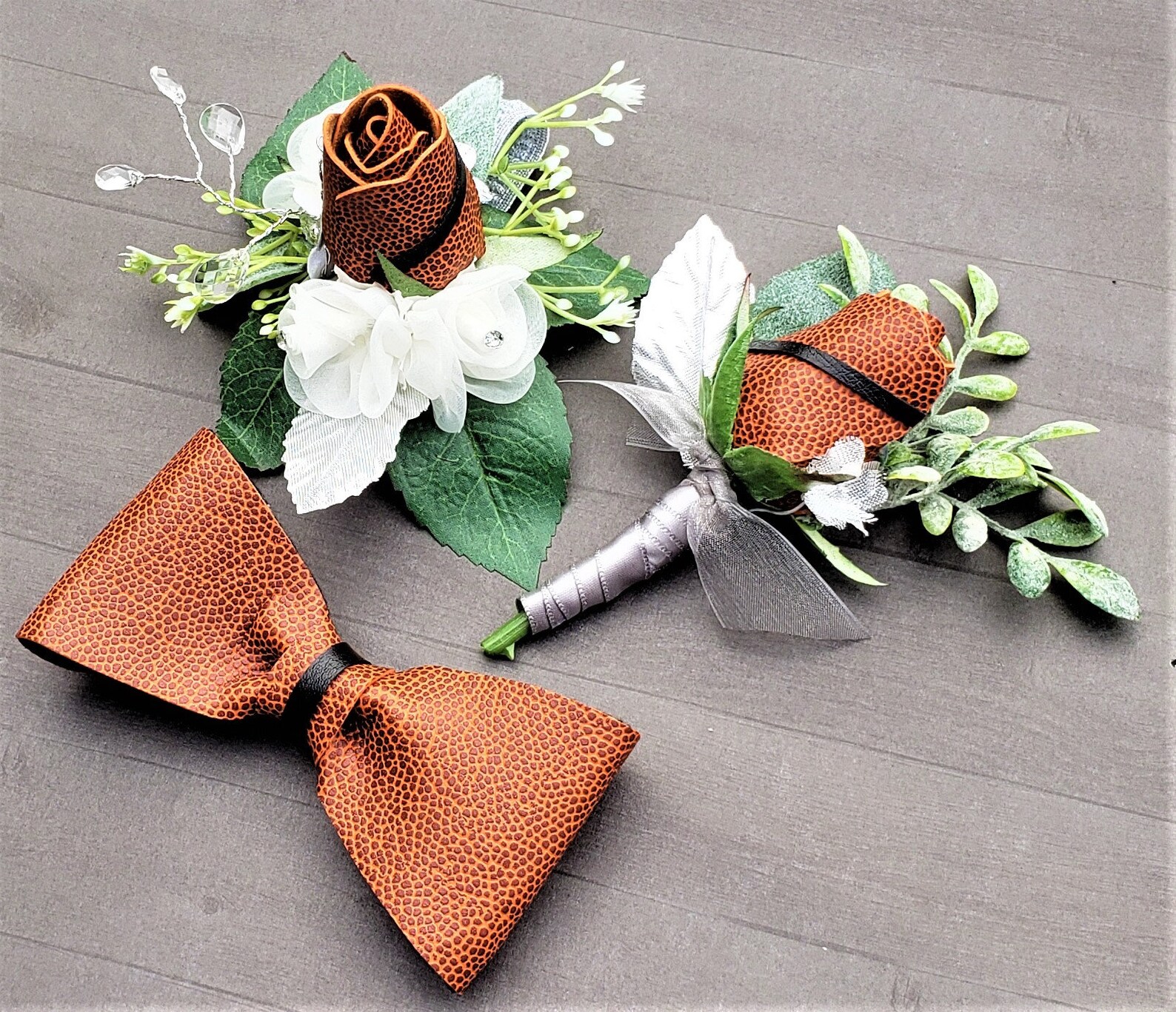 Basketball Boutonniere Sports Boutonniere Basketball Leather - Etsy