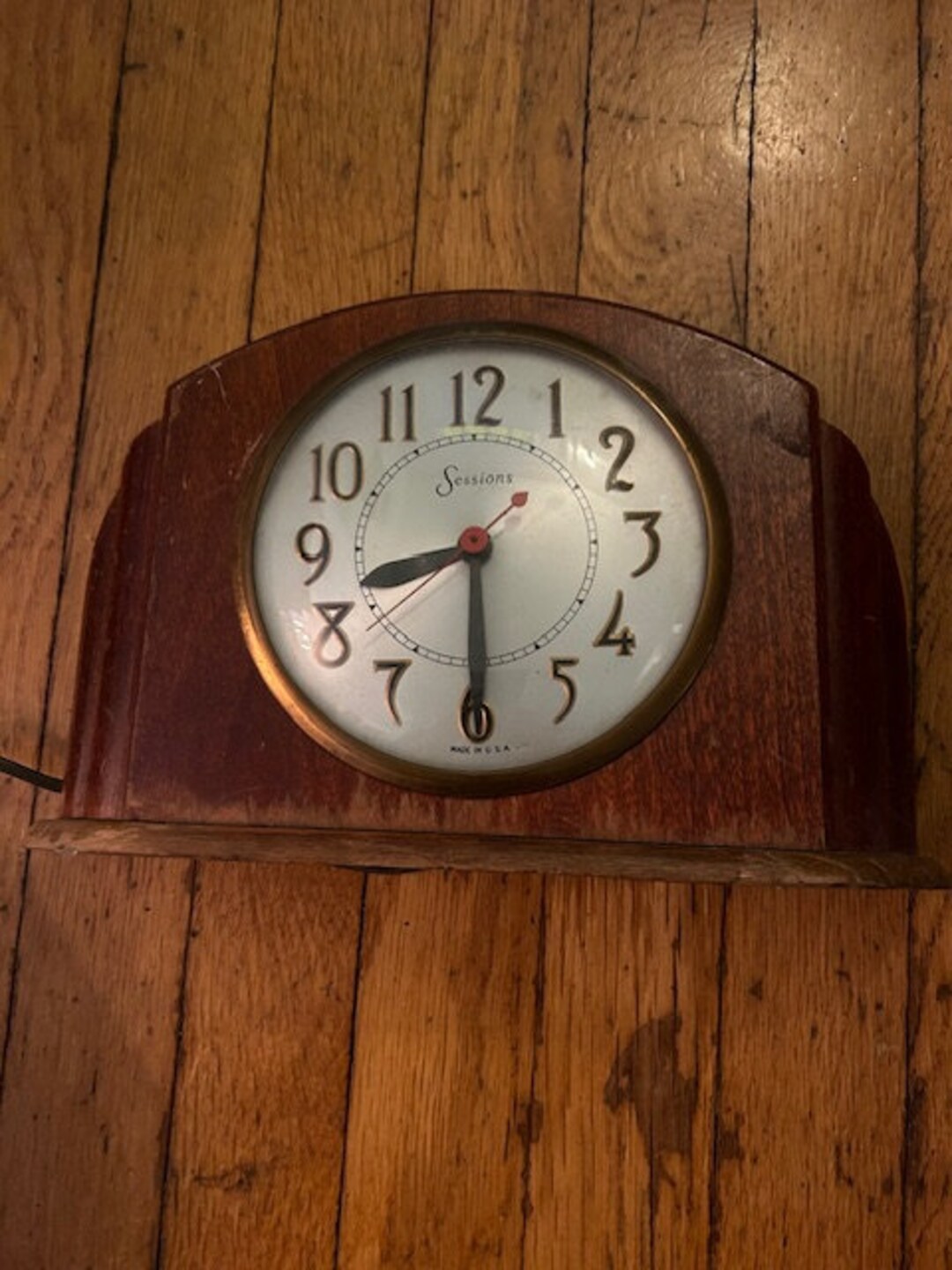 Art Deco Sessions Electric Wooden Clock - Etsy