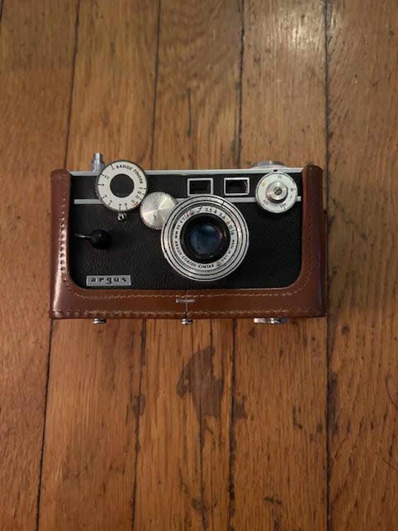Argus C3 Brick Rangefinder 35MM Camera F3.5 50mm Argus Coated Cintar ...