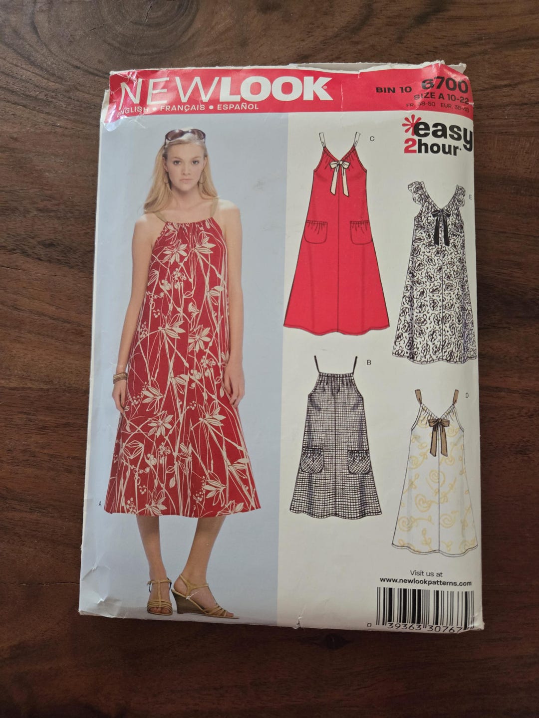 New Look Sewing Pattern 6700. Dresses With Neckline Options. Pocket ...