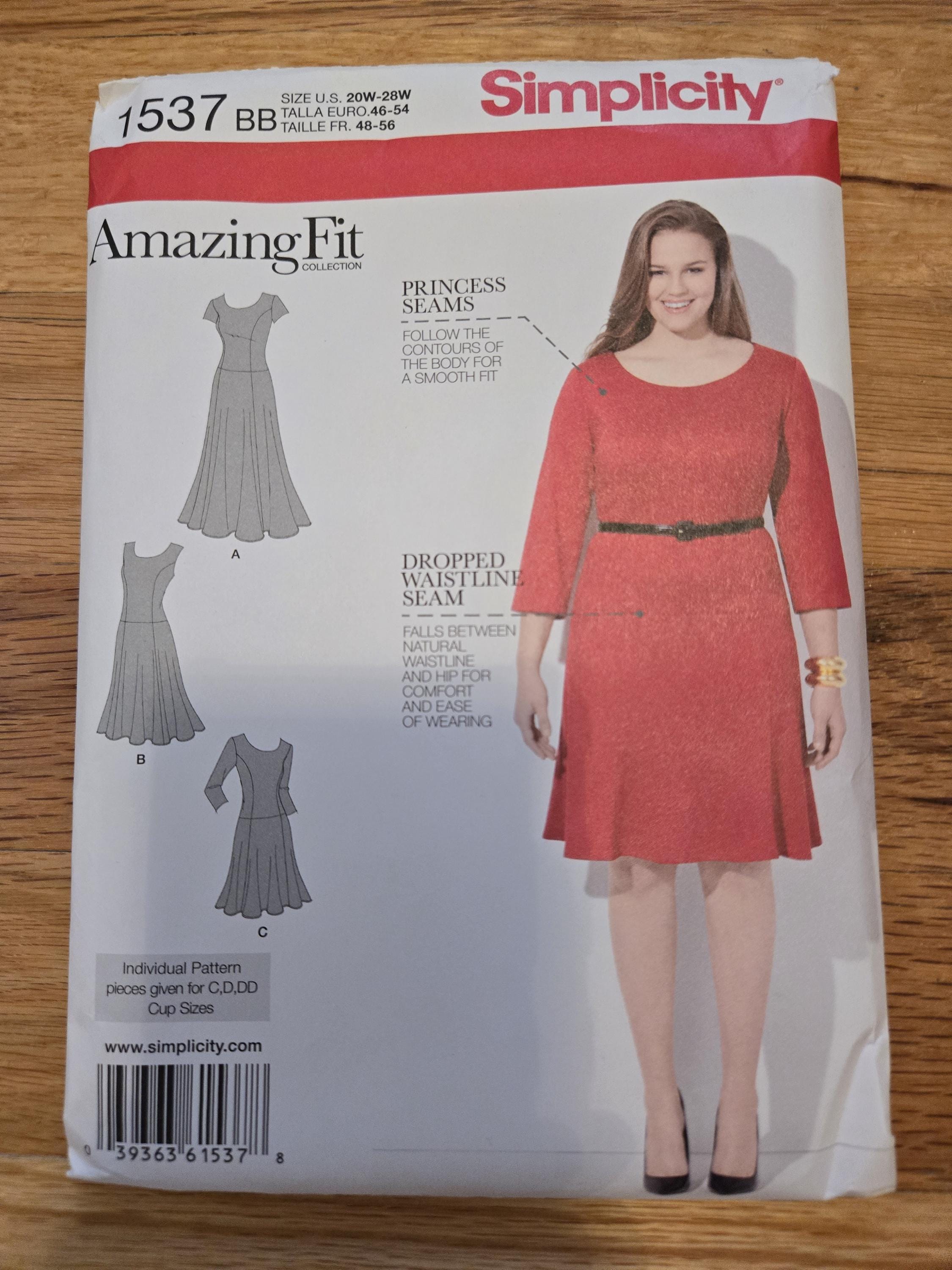 Simplicity 1537 Mazing Fit Sewing Pattern Misses & Plus Size Amazing ...