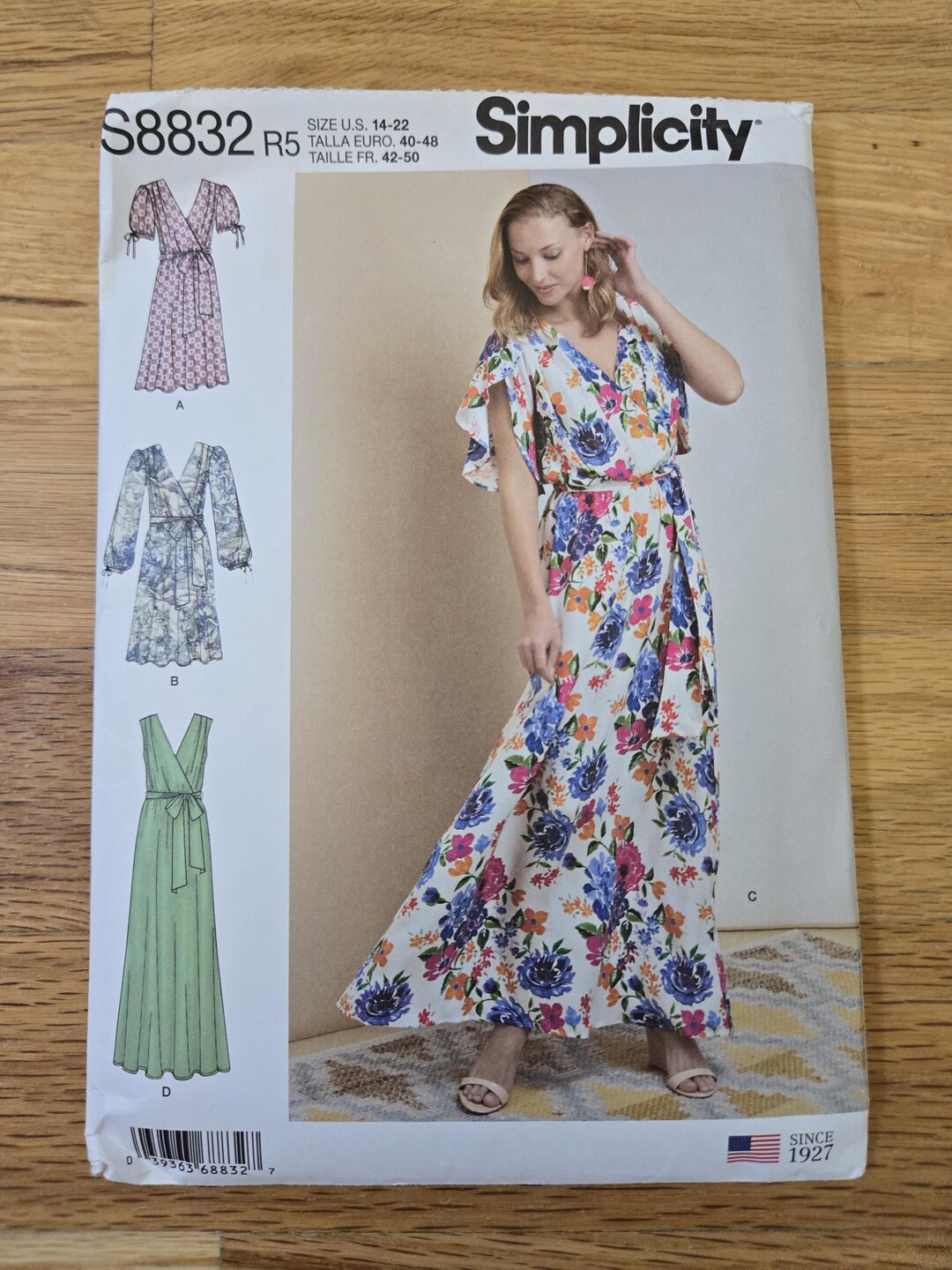 OOP Simplicity S8832 Wrap Dress Sewing Pattern: Misses Plus Size 14-22 ...