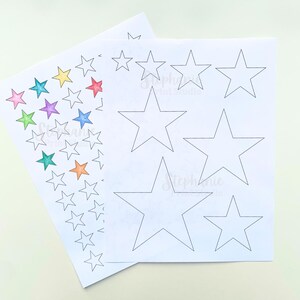 Star Shape Template Printable | 15 Pages Multi-size Pattern Small to ...