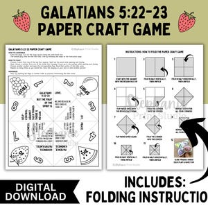 Fruit of the Spirit Color-your-own Cootie Catcher, Paper Craft Game ...