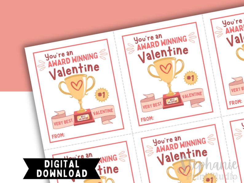Award Winning Valentine Printable Cards | Digital Instant Download - Etsy