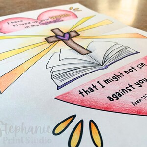 Psalm 119:11 Folding Surprise Printable, Stored up Your Word in My ...