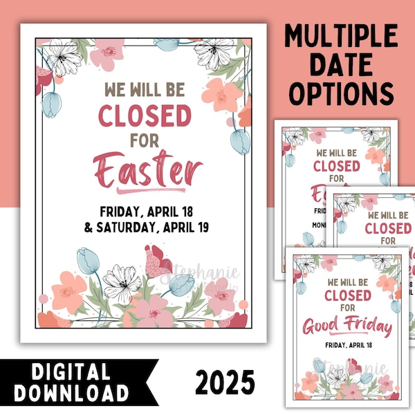 Easter Closed Sign - Etsy