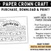 2025 Happy New Year Paper Crown Craft Printable | DIGITAL INSTANT ...