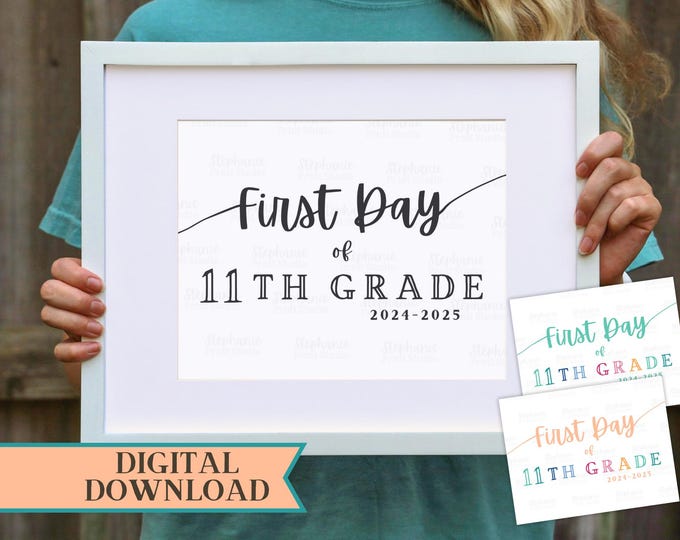 Back to School Sign, Primary School, First Last Day, Photo Prop ...