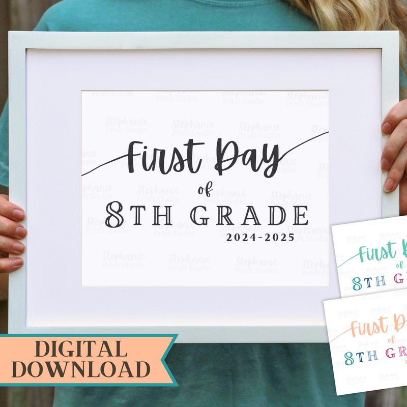 First Day of 8th Grade - Etsy