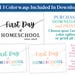 First Day of Homeschool Printable Sign DIGITAL INSTANT DOWNLOAD, First ...