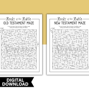Books of the Bible Mazes Printable | Old & New Testament Mazes ...