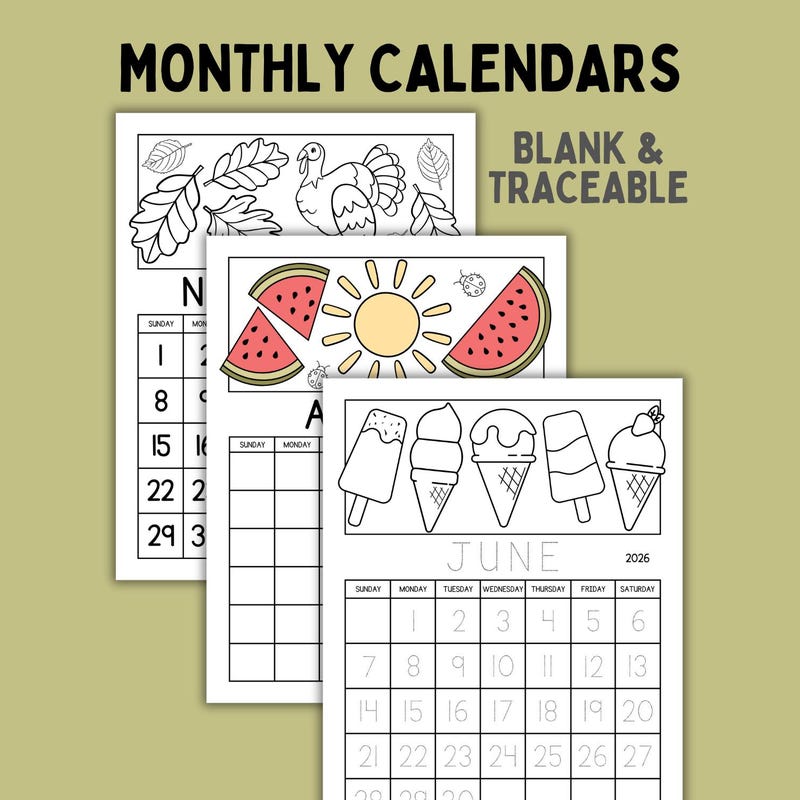Full Year Reusable Calendar - Etsy