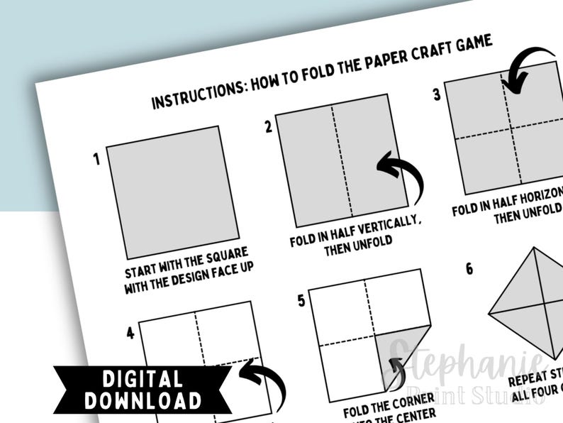 Psalm 23 Color-your-own Cootie Catcher | Paper Craft Game Printable ...