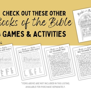 Books of the Bible Scavenger Hunt Printable | Old & New Testament ...