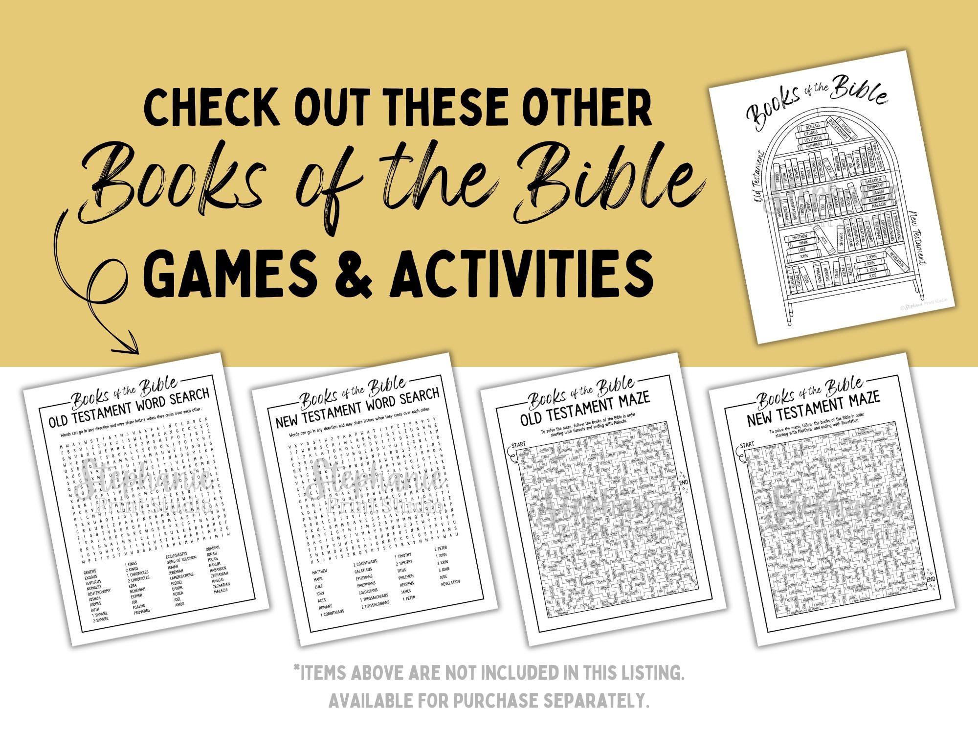 Books of the Bible Scavenger Hunt Printable | DIGITAL INSTANT DOWNLOAD ...