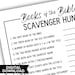 Books of the Bible Scavenger Hunt Printable | Old & New Testament ...