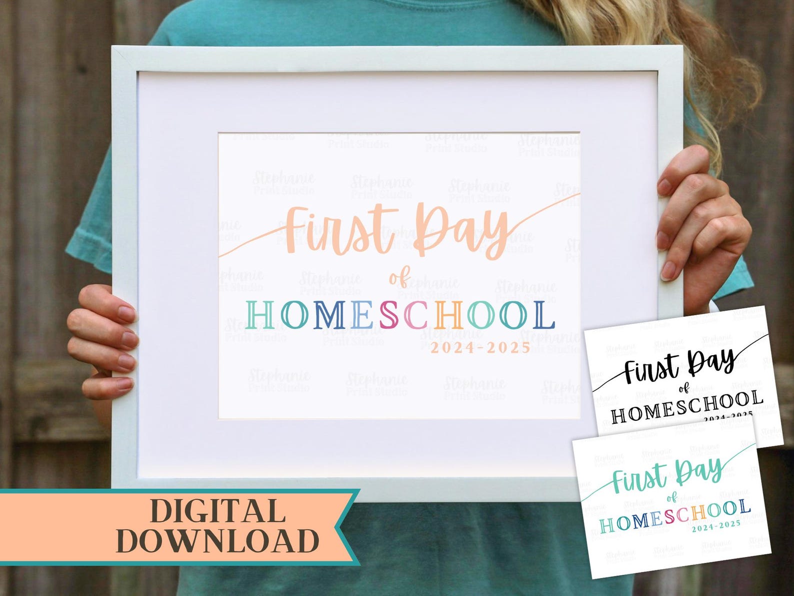 First Day of Homeschool Printable Sign DIGITAL INSTANT DOWNLOAD, First ...