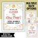 Closed for New Year's Sign Printable | DIGITAL INSTANT DOWNLOAD | New ...