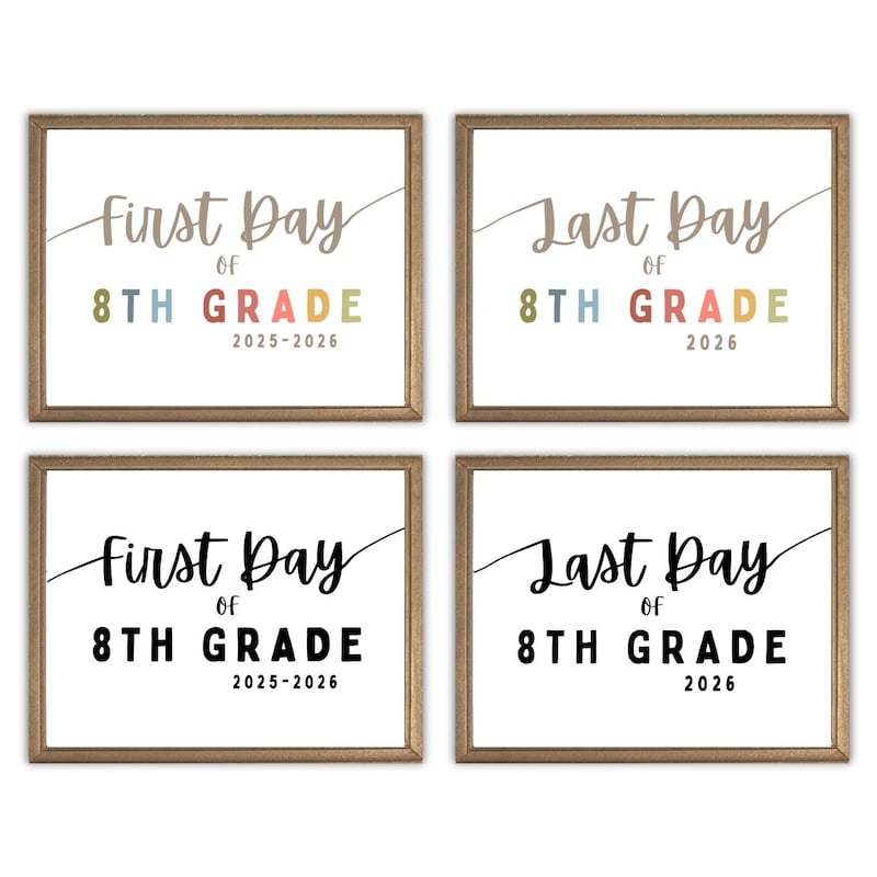 First Day of 8th Grade - Etsy