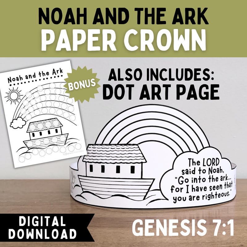 Noahs Ark Paper Template - Etsy