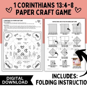 1 Corinthians 13 Paper Craft Game Printable, Color-your-own Cootie ...