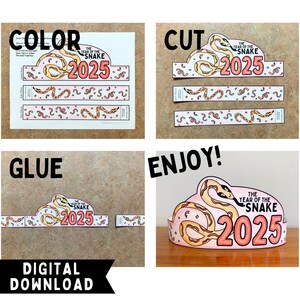 Lunar New Year 2025 Paper Crown Craft Printable DIGITAL INSTANT ...
