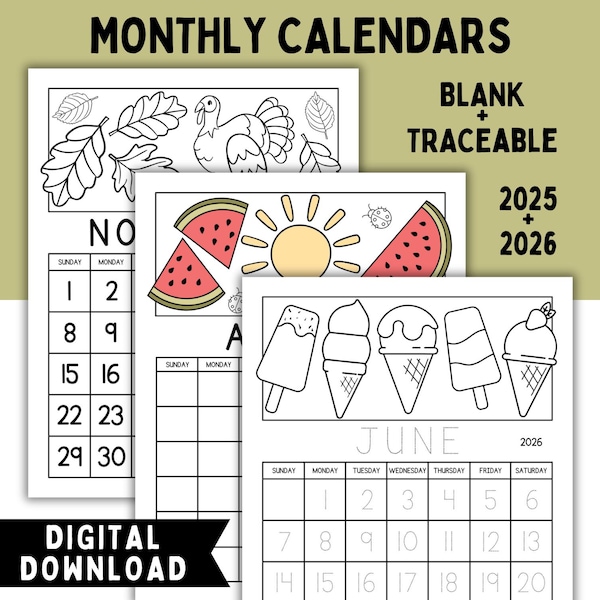 Color Calendar - Etsy UK