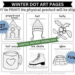 27 Winter & Christmas Theme Dot Marker Pages Printable | DIGITAL ...