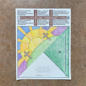 3D Cross Paper Craft I 1 John 3:16 Bible Verse | Cut, Fold & Glue ...