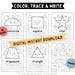 Shapes: Color, Trace & Write Printable 18 Pages | DIGITAL INSTANT ...