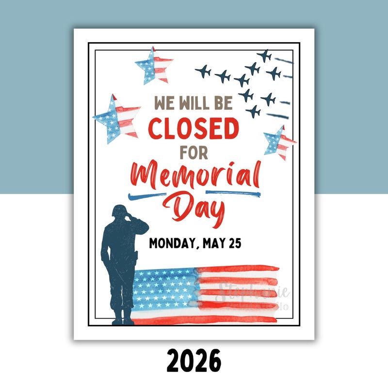 Memorial Day Printable Signs - Etsy