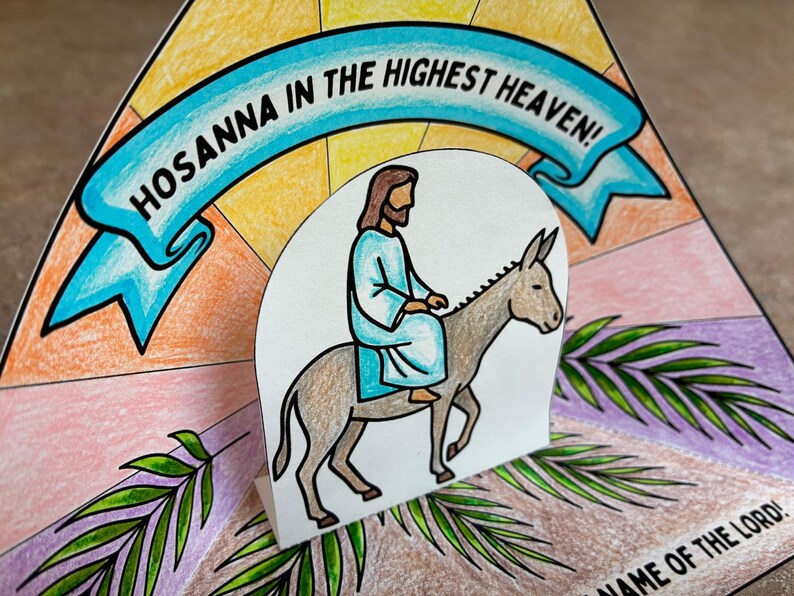3D Hosanna Palm Sunday Paper Craft I Matthew 21:9 Bible Verse | Jesus ...