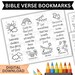 12 Bible Verse Coloring Bookmarks Printable | Color-your-own Scripture ...