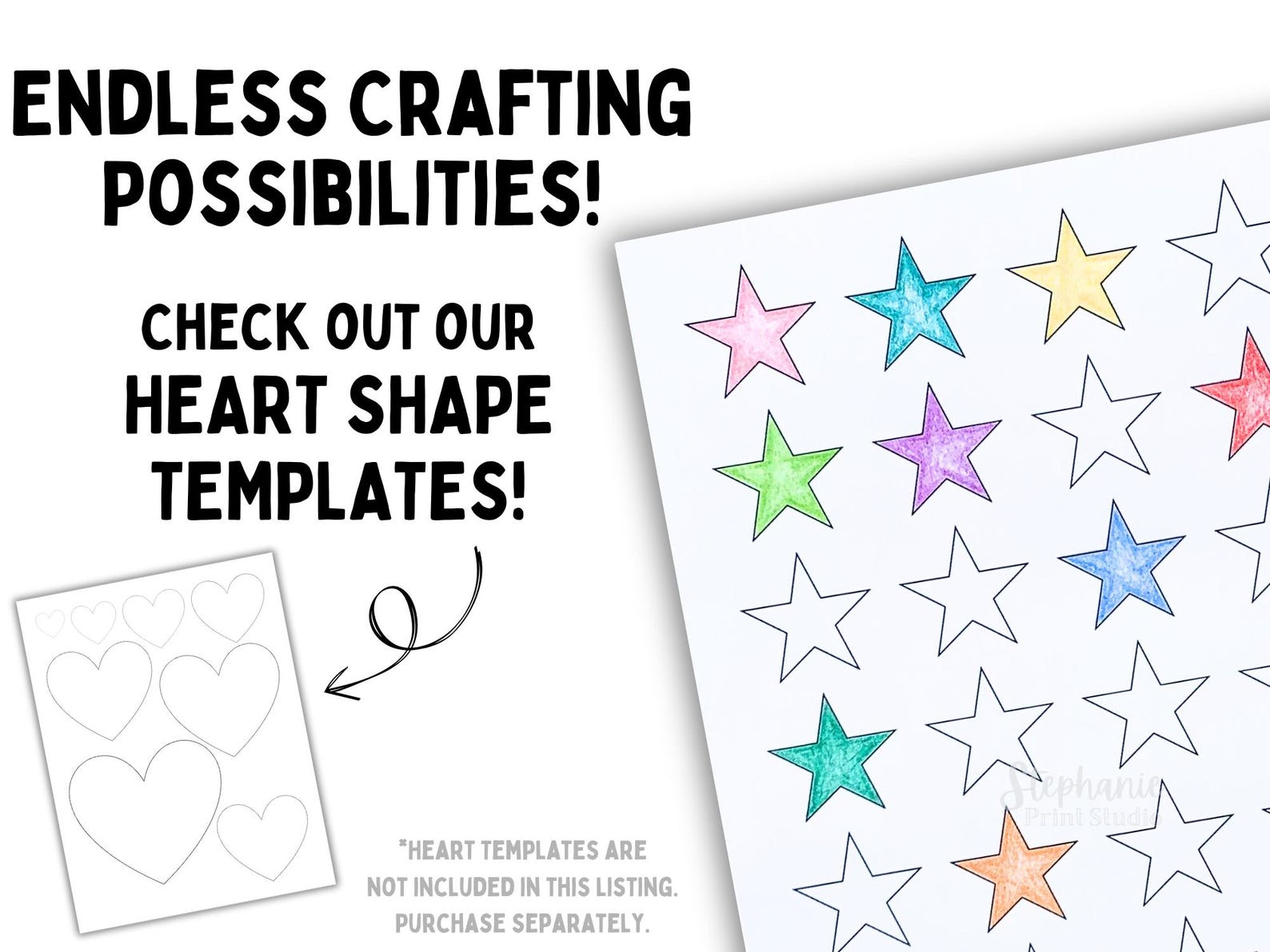 Star Shape Template Printable | 15 Pages Multi-size Pattern Small to ...