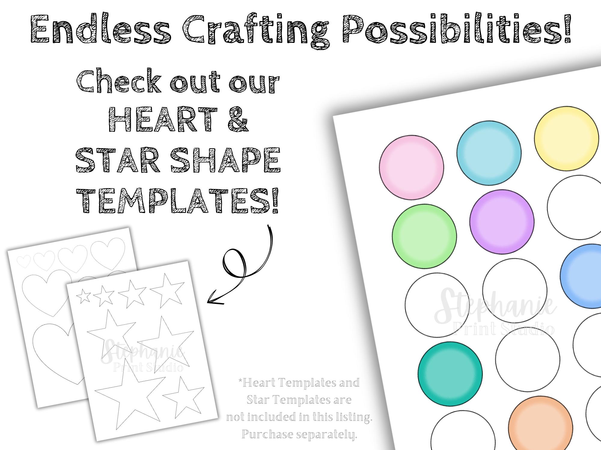 Circle Shape Template Printable 13 Pages | DIGITAL INSTANT DOWNLOAD ...