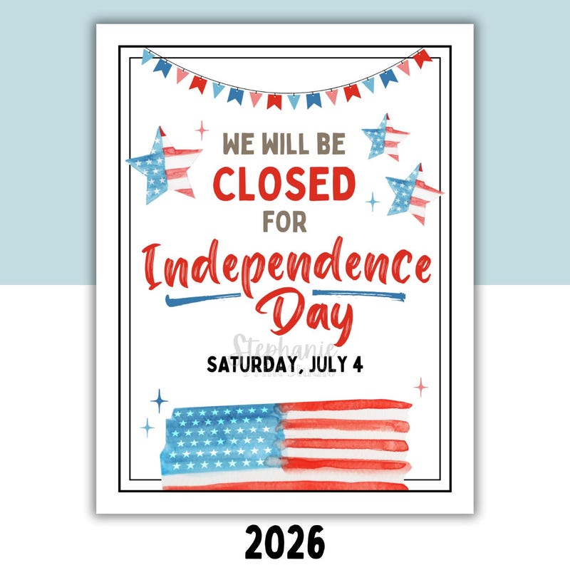 Holiday Closed Signs 2026 - Etsy
