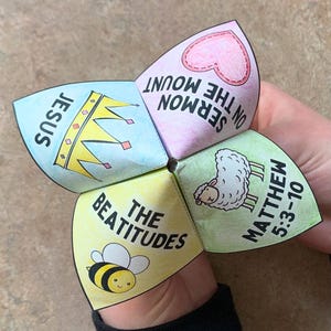 The Beatitudes Color-your-own Cootie Catcher, Paper Craft Game ...