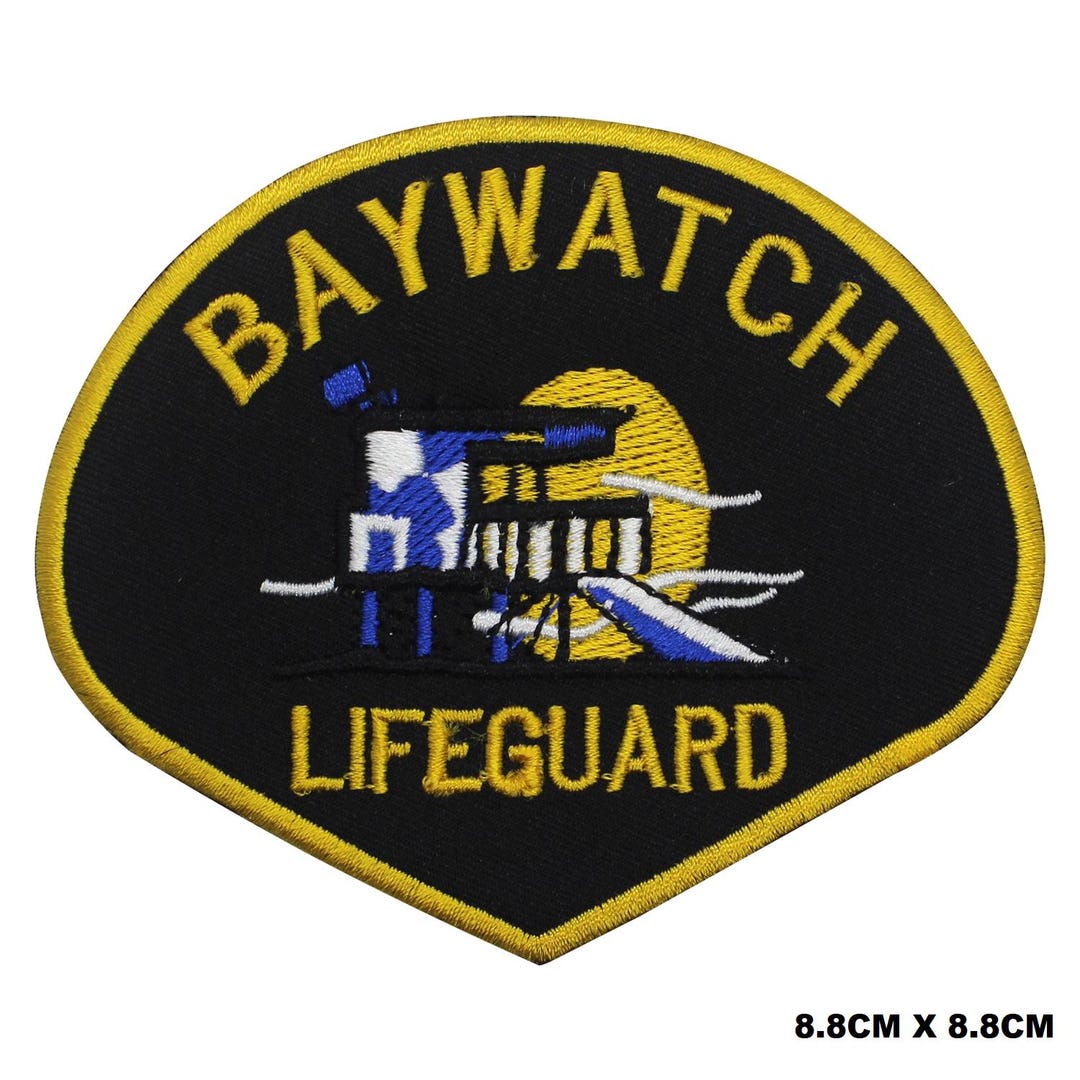 Baywatch Lifeguard Logo Embroidery on Patch Badge Embroidered Applique ...