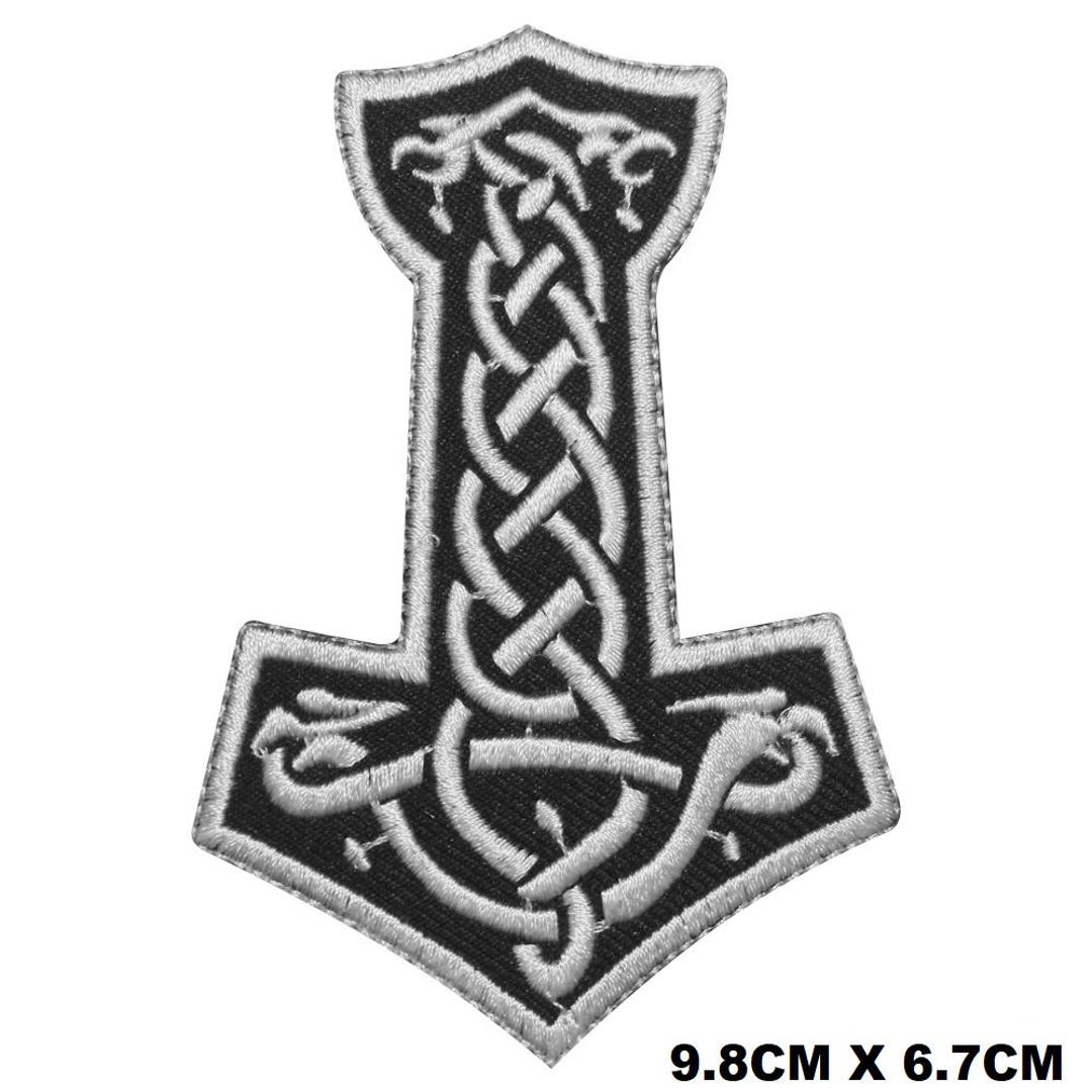 Thor Hammer Superhero Movie Embroidery on Patch Badge Embroidered ...