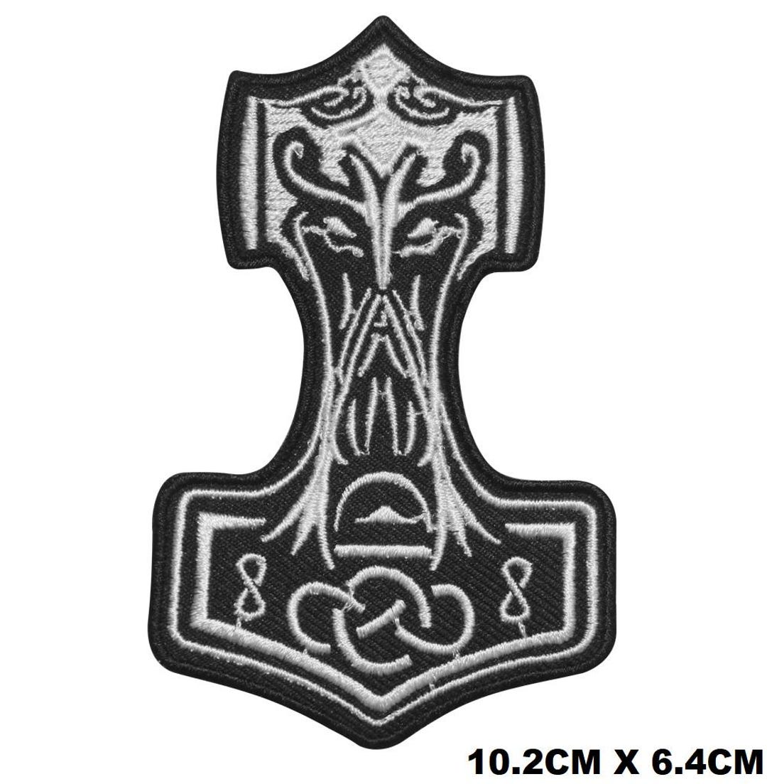 Thor Hammer Superhero Movie Embroidery on Patch Badge Embroidered ...
