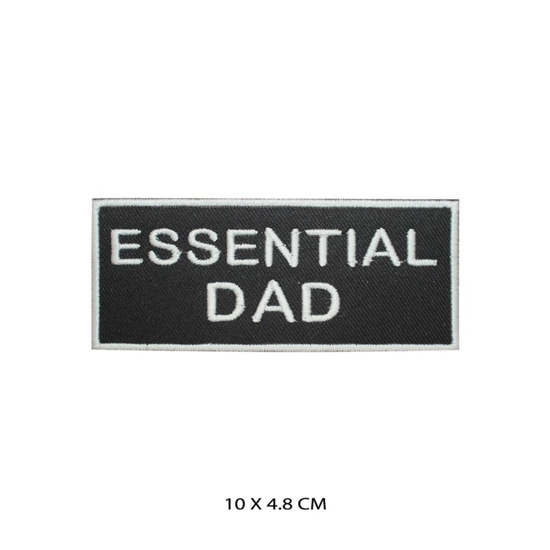 ESSENTIAL DAD Words Letters Logo Patch Badge Embroidered Applique for ...