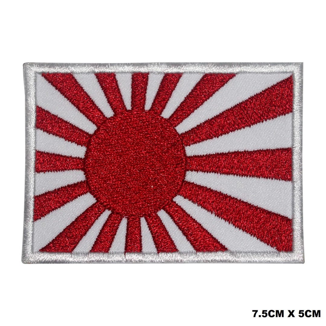 Japan Rising Sun Flag on Patch Badge Embroidered Applique for Clothes ...