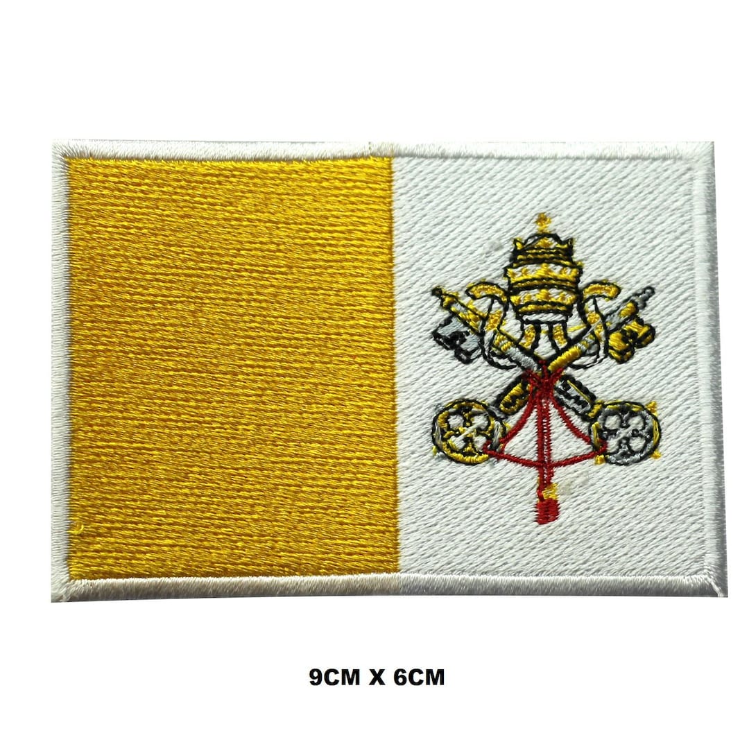 Vatican City Flag Iron/sew on Patch Badge Embroidered Applique for ...