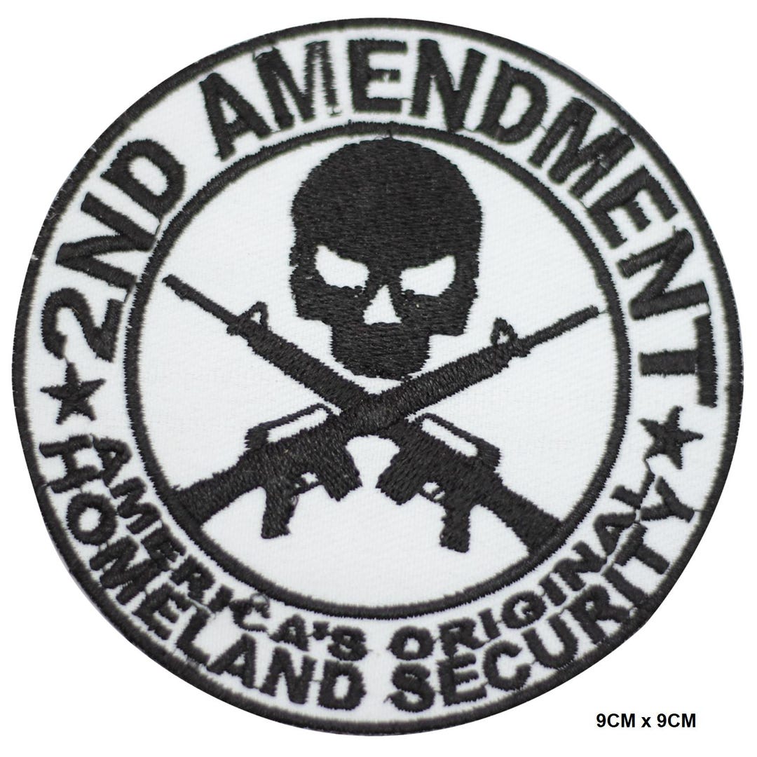 2ND Amendment Circle Logo Iron/sew on Patch Badge Embroidered Applique ...