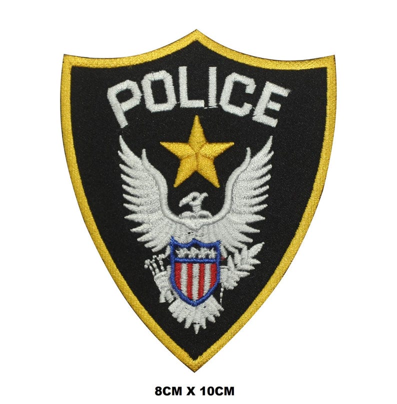 Police Department Logo Iron/sew on Patch Badge Embroidered Applique for ...